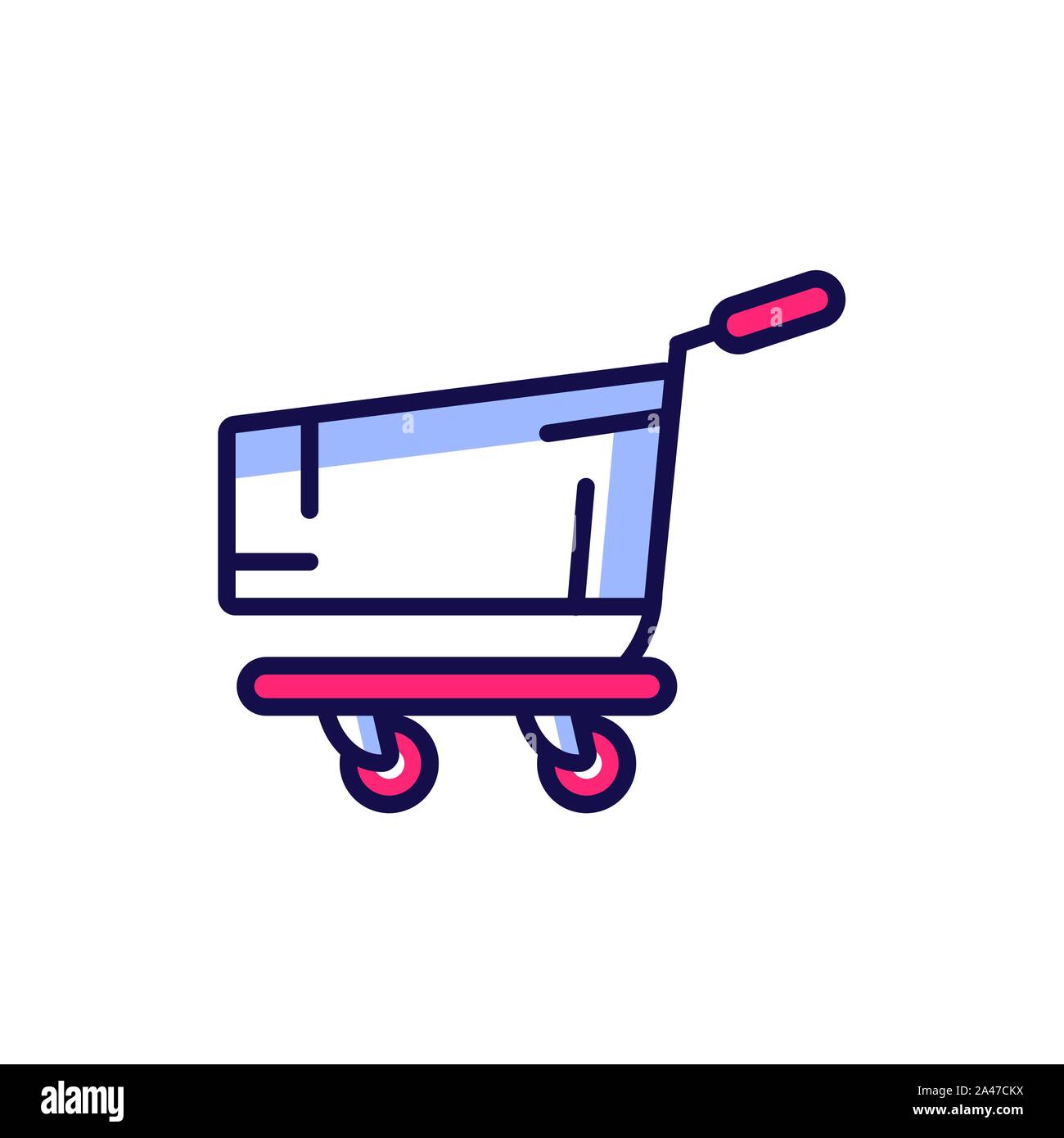 shopping cart on white background vector illustration design Stock ...