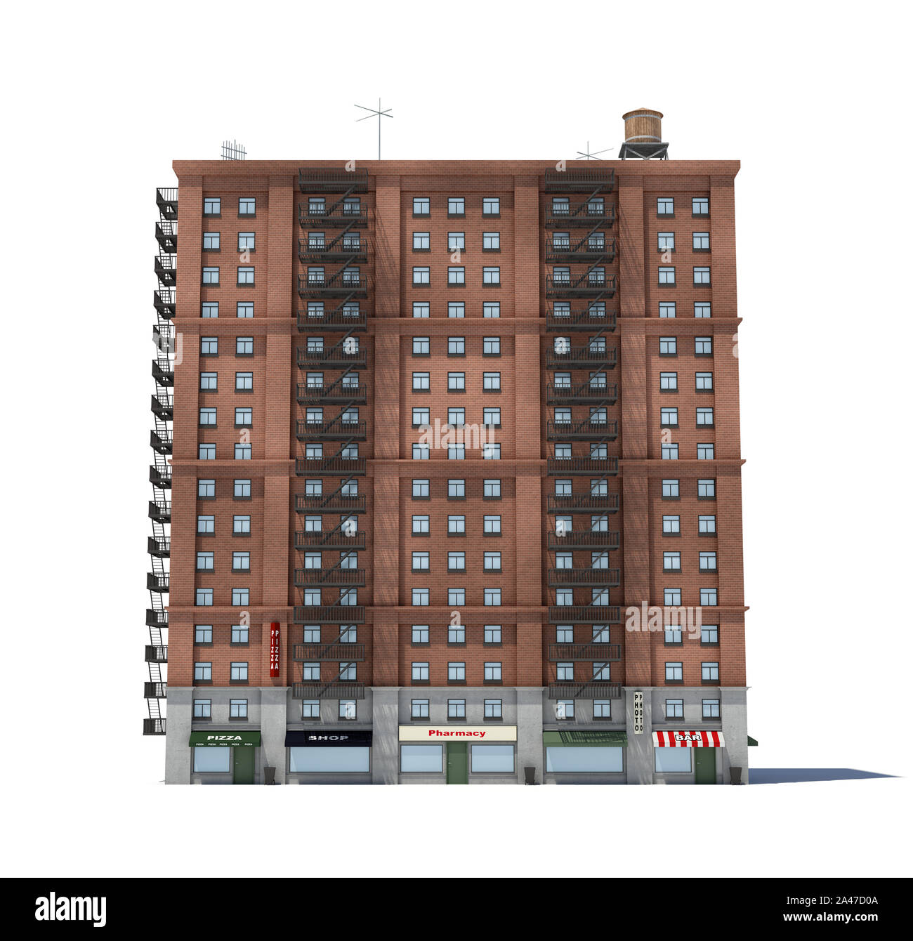 American fire escape Cut Out Stock Images & Pictures - Alamy