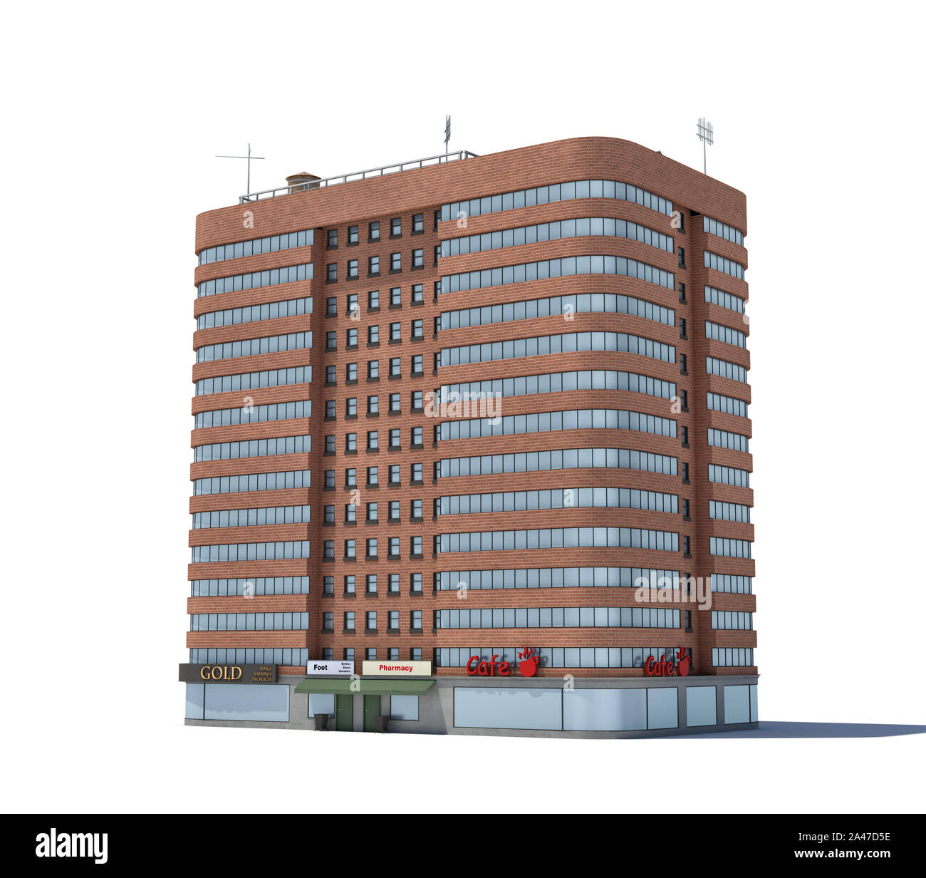 Modern high rise block Cut Out Stock Images & Pictures - Alamy