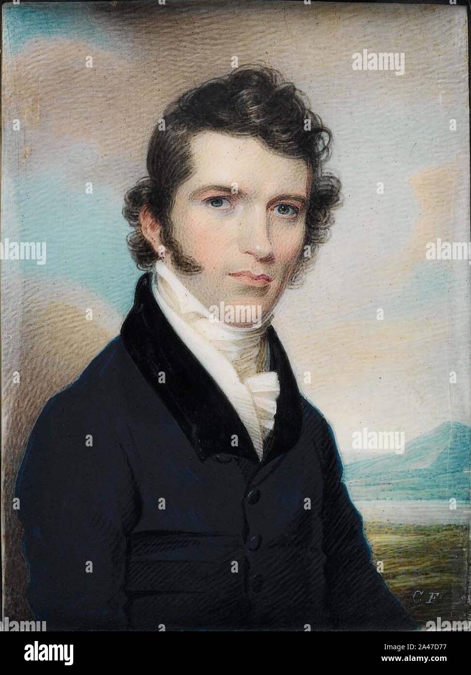 Alvan Fisher - Portrait of the American painter Charles Fraser Stock ...