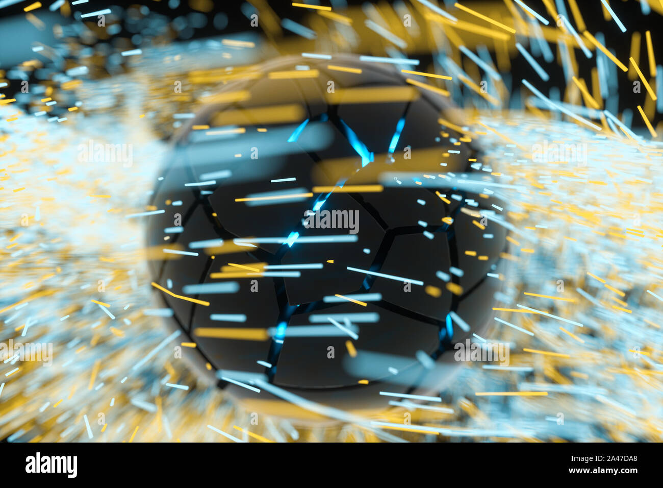 High speed vortex particles, 3d rendering. Computer digital drawing ...