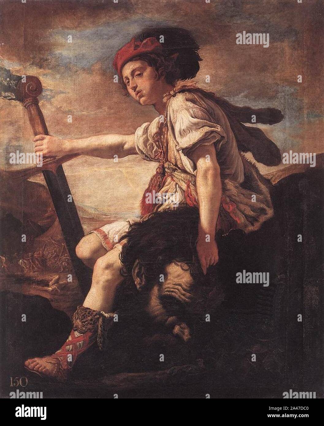Domenico Fetti - David with the Head of Goliath Stock Photo - Alamy