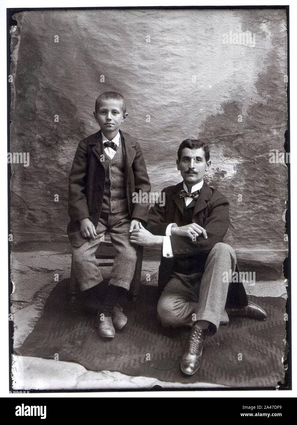 Father and Son in Kastoria by Leonidas Papazoglou Stock Photo - Alamy