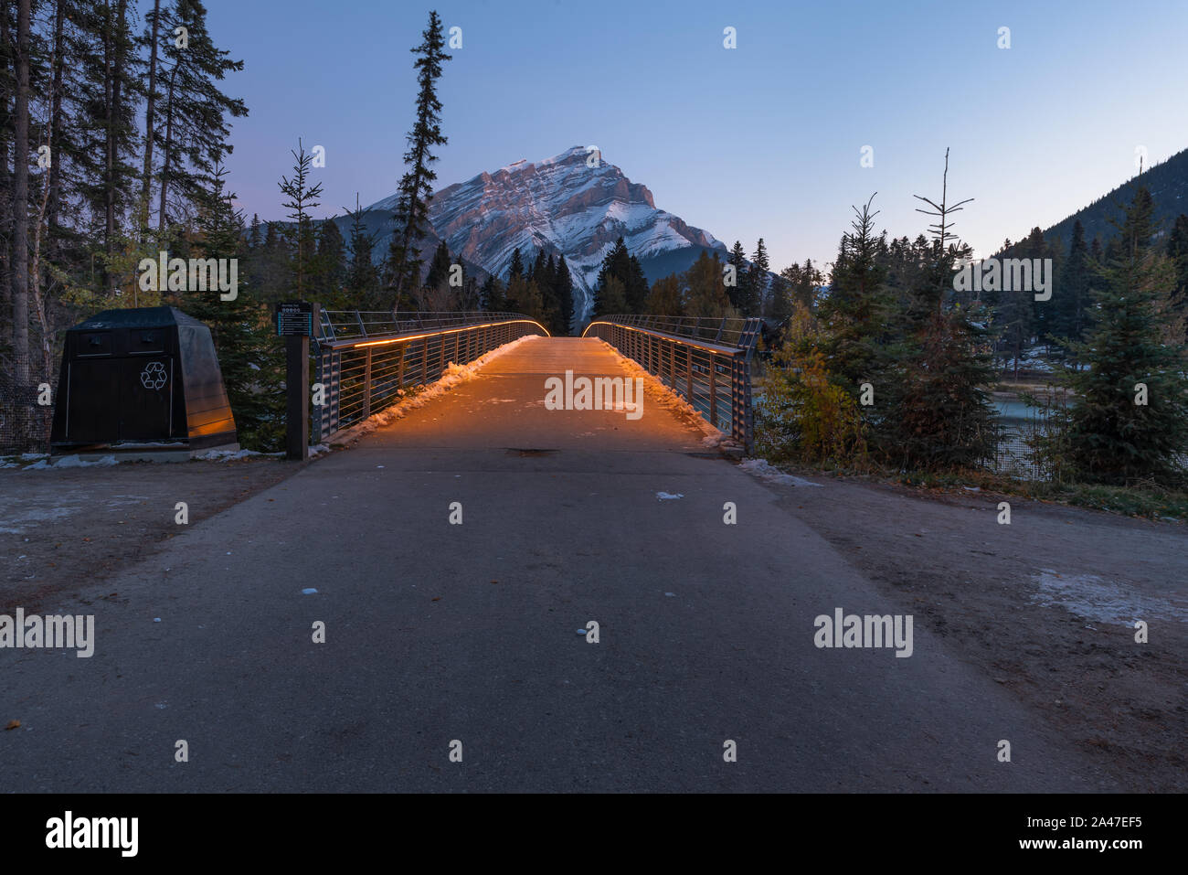 Banff pedestrian bridge hi-res stock photography and images - Alamy