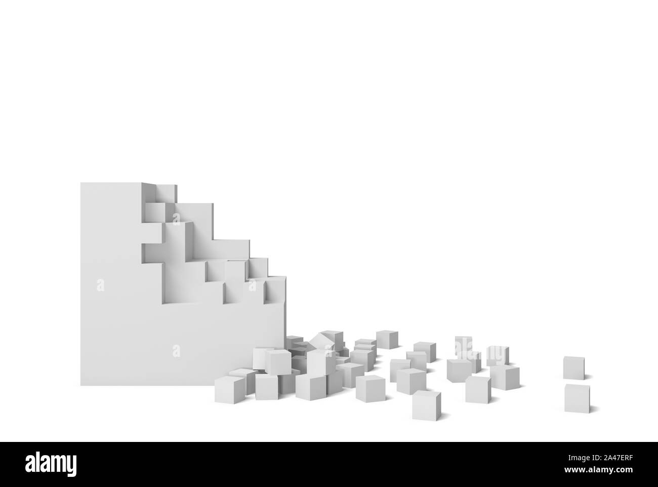 3d rendering of a white square on a white background starting to get ...