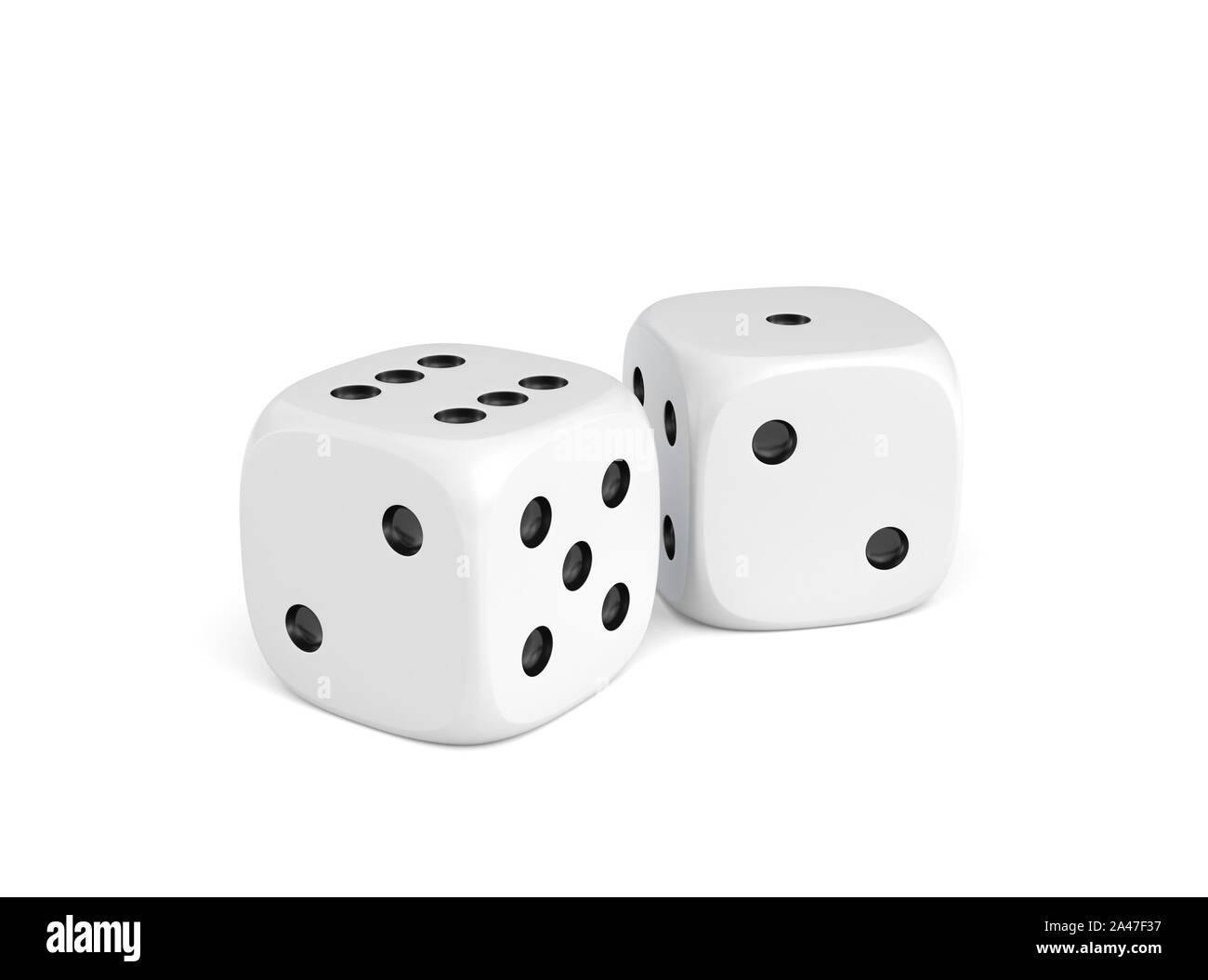 Dice two render cube luck play gamble fortune Cut Out Stock Images ...