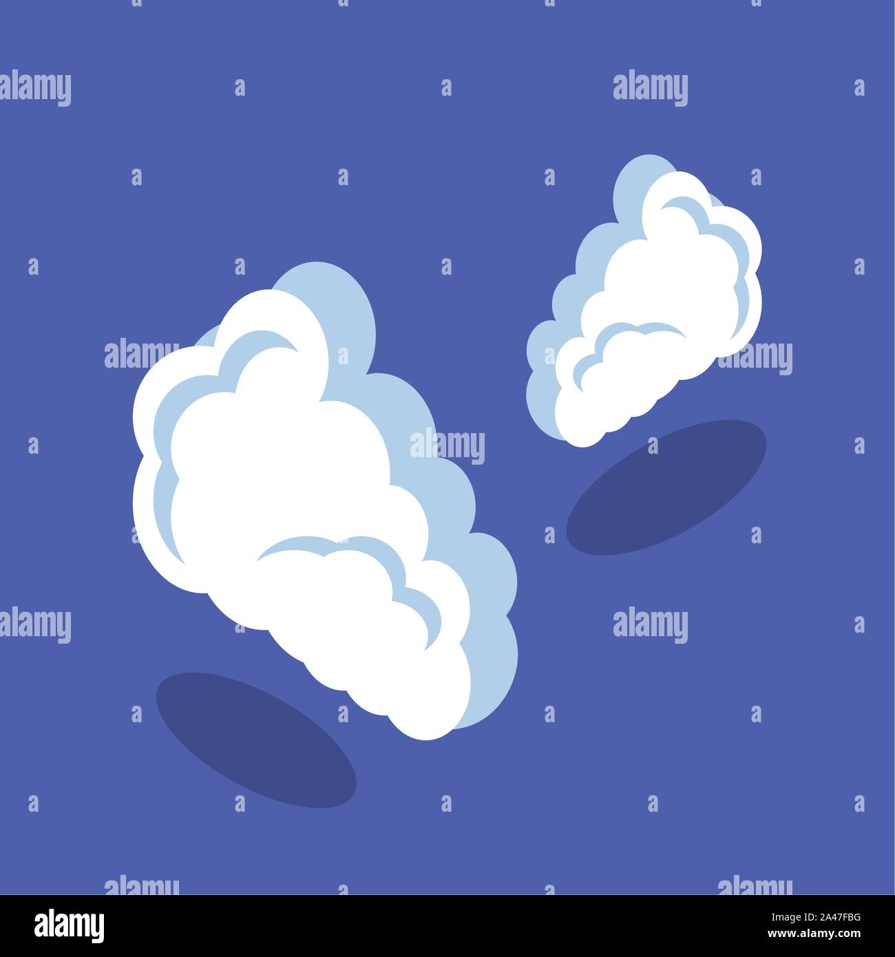 clouds shape in blue background vector illustration design Stock Vector ...