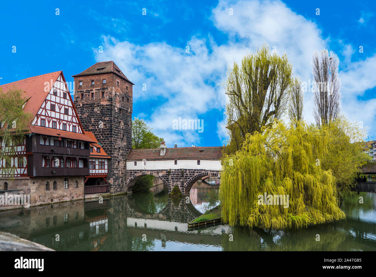 Nuremberg Panorama Henkersteg Stock Photo - Alamy