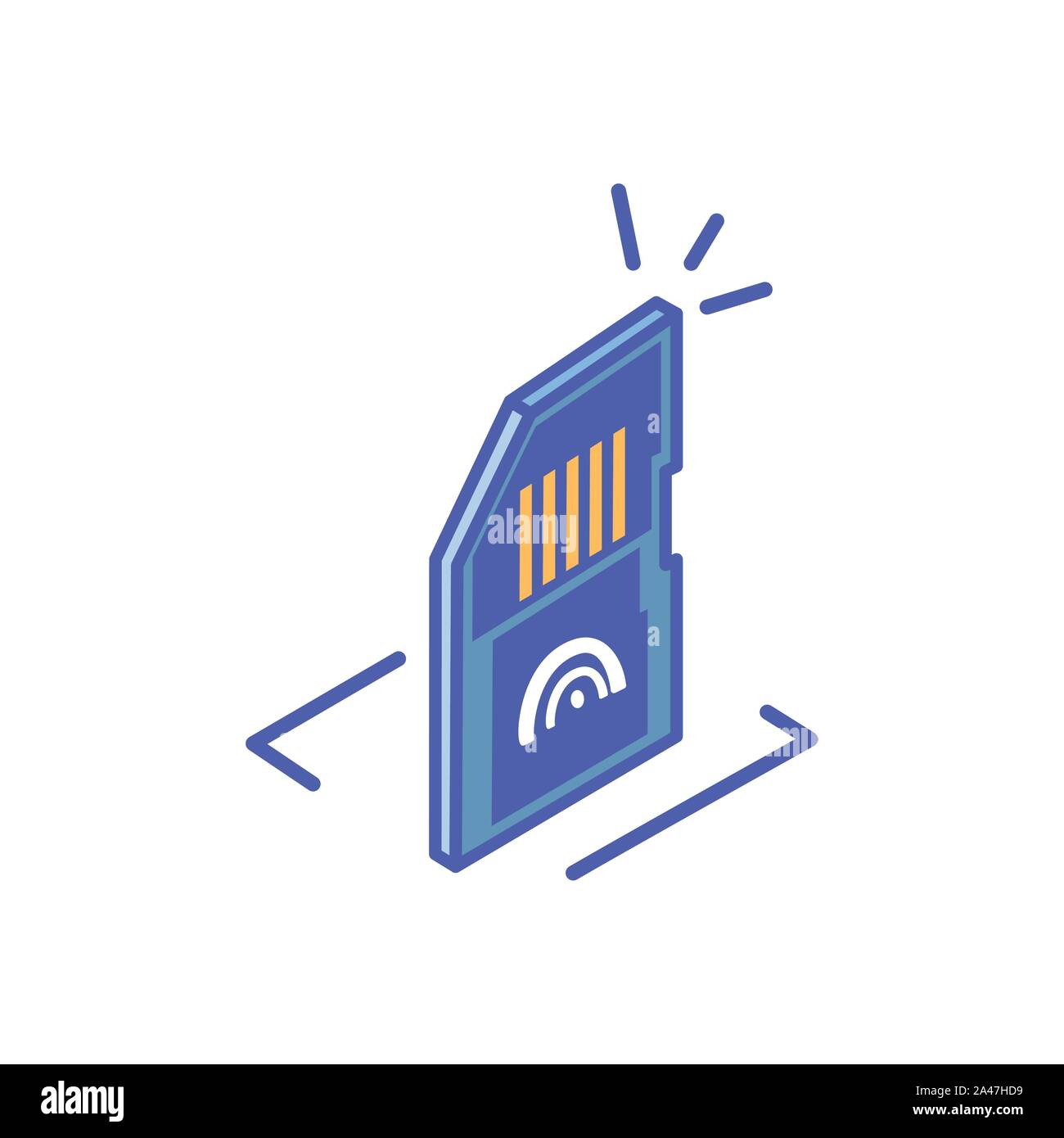 micro sd card in white background vector illustration design Stock ...