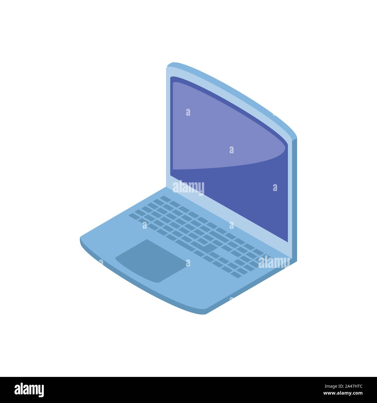 open laptop on white background vector illustration design Stock Vector ...