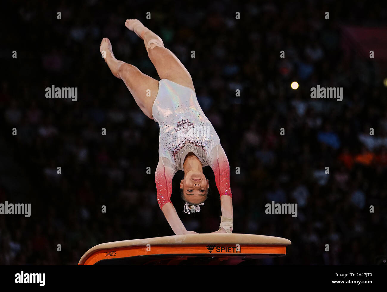 Stuttgart, Germany. 12th Oct, 2019. Shallon Olsen of Canada competing ...