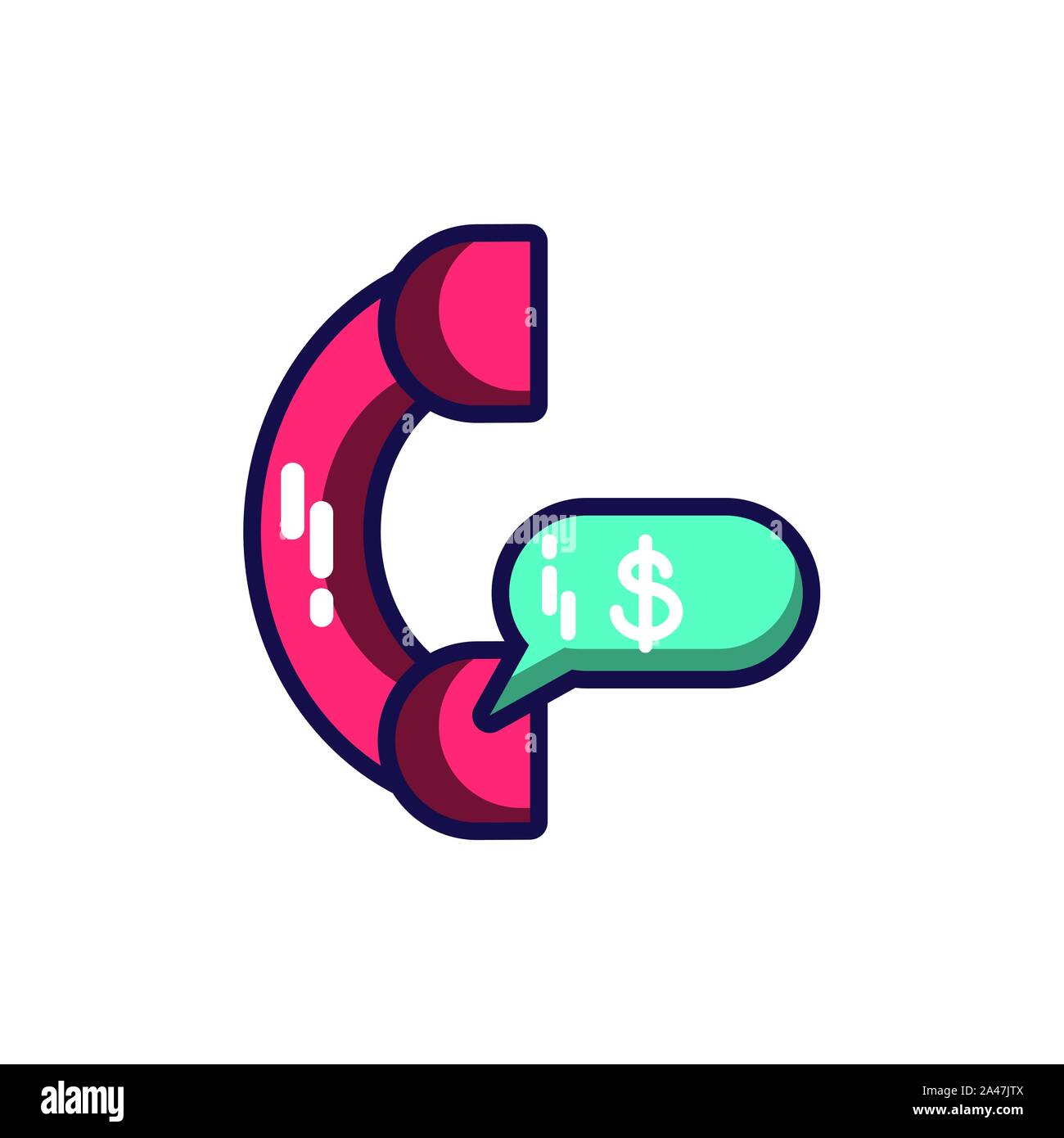 telephone receiver on white background vector illustration design Stock ...