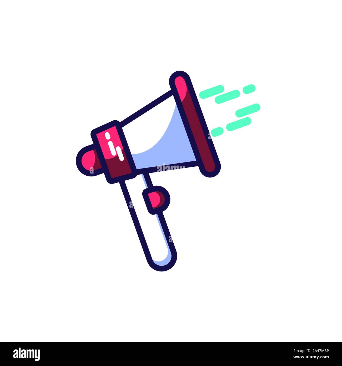 cute megaphone with white background vector illustration design Stock ...