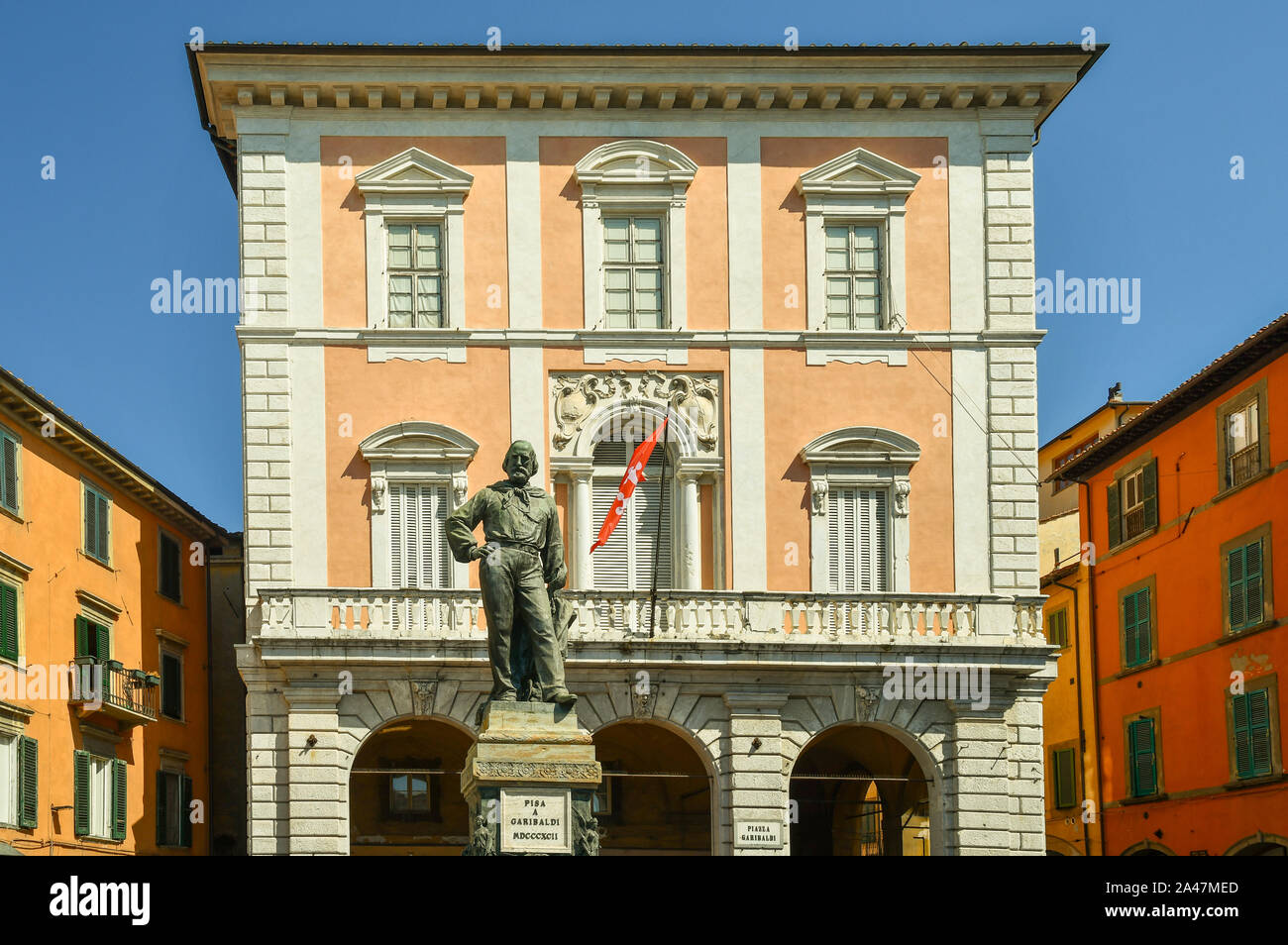 Bronze statue dedicated to Giuseppe Garibaldi (1807-1882), famous ...
