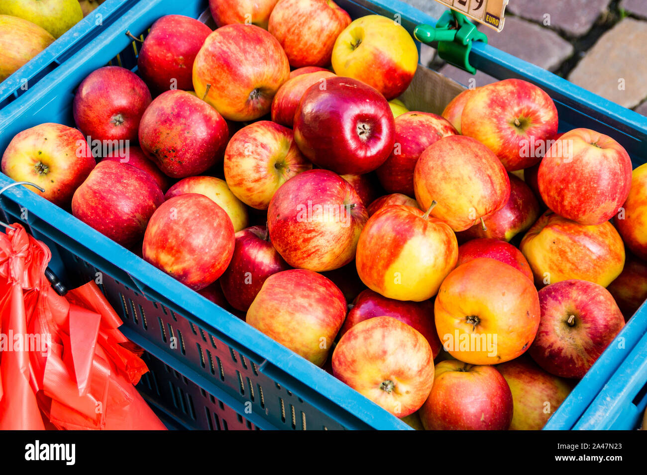 Box full of organic apples after harvesting Stock Photo - Alamy