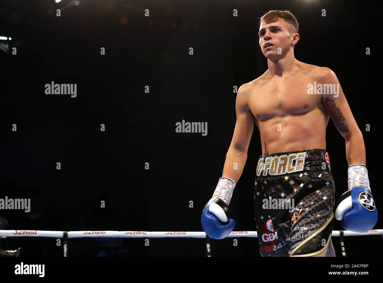 George Davy in the Super Welter wight bout at First Direct Arena, Leeds ...