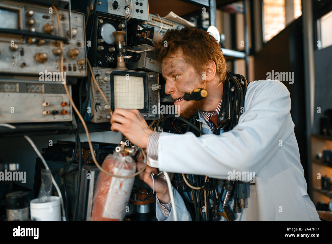 Scientist conducting an experiment hi-res stock photography and images ...