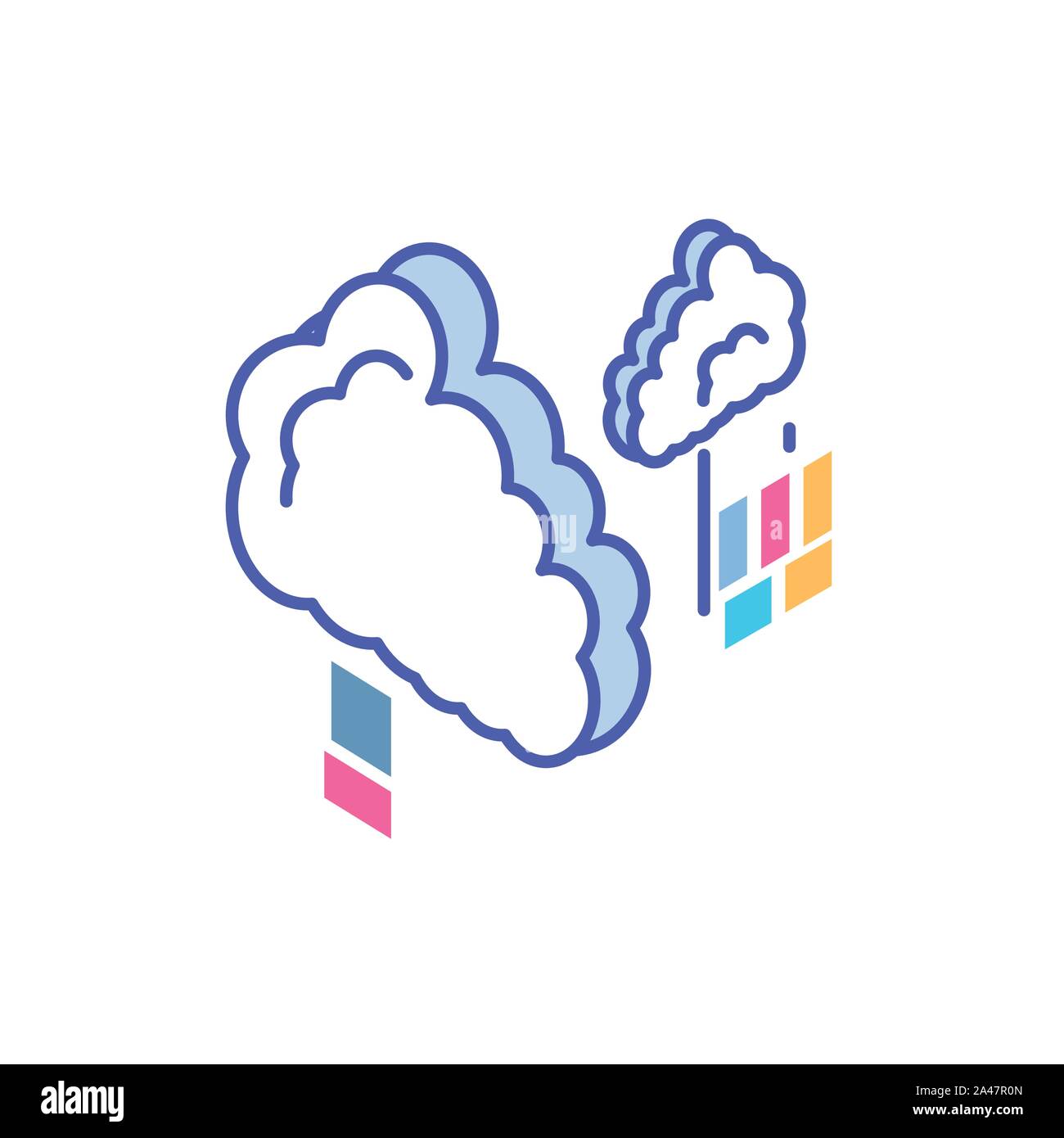 clouds shape in white background vector illustration design Stock ...