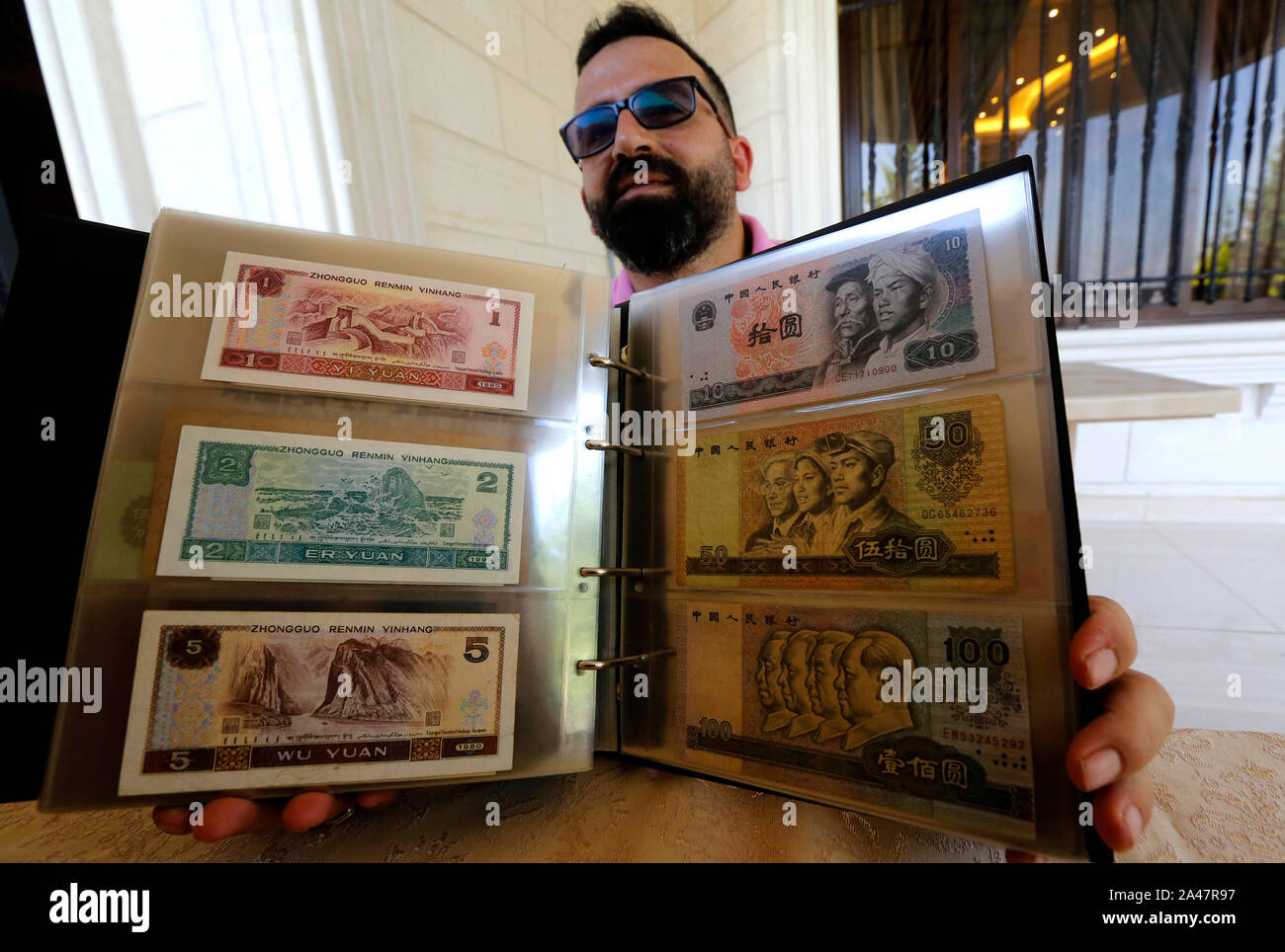 Chakra, Lebanon. 12th Oct, 2019. Wissam Ali Youssef shows his ...