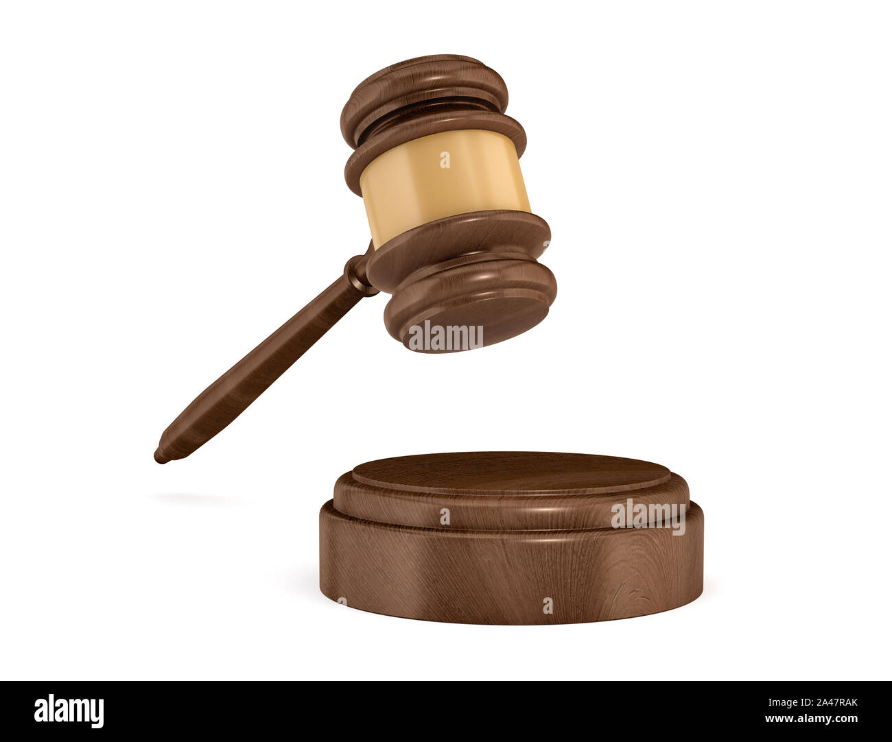 3d rendering of an isolated dark wood judge gavel and sound block ...