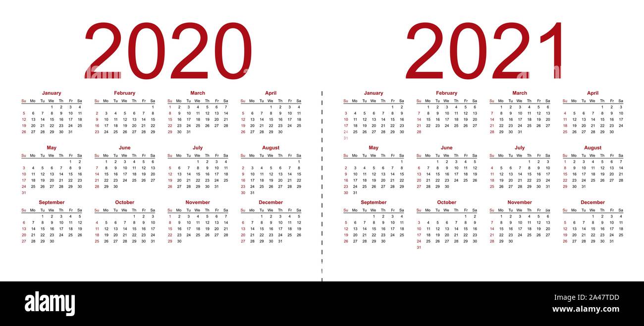 Calendars that start on sunday hi-res stock photography and images - Alamy
