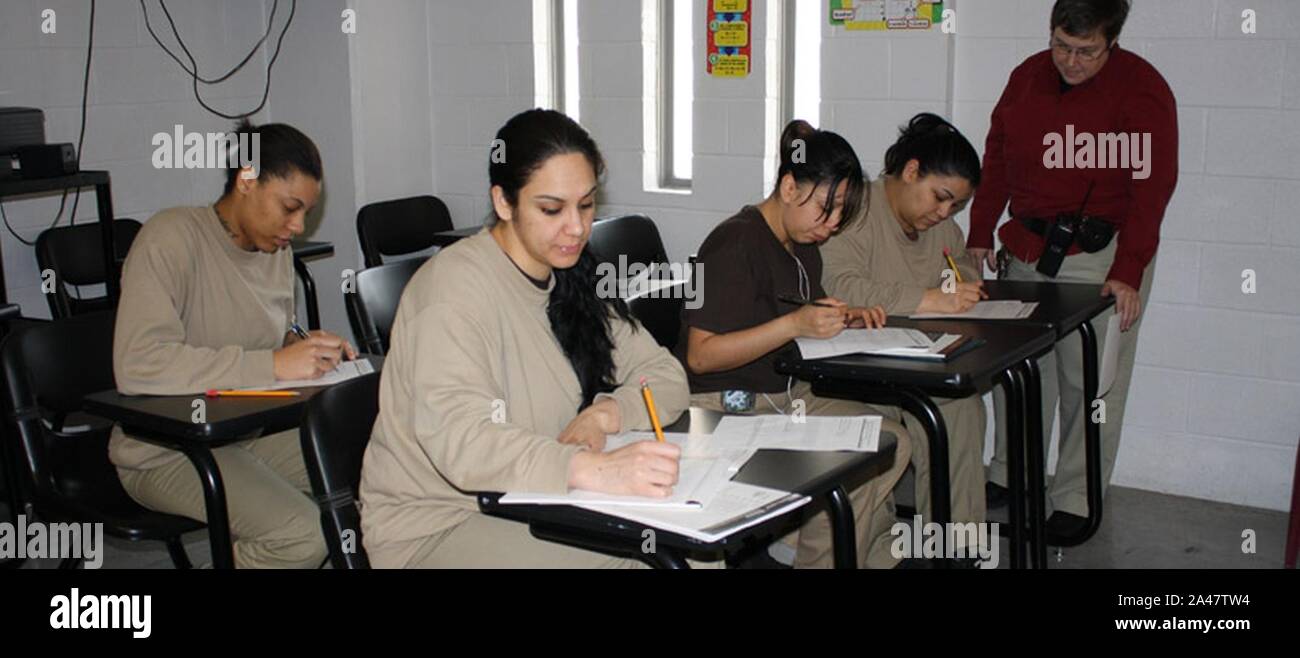Female inmates in classroom hi-res stock photography and images - Alamy