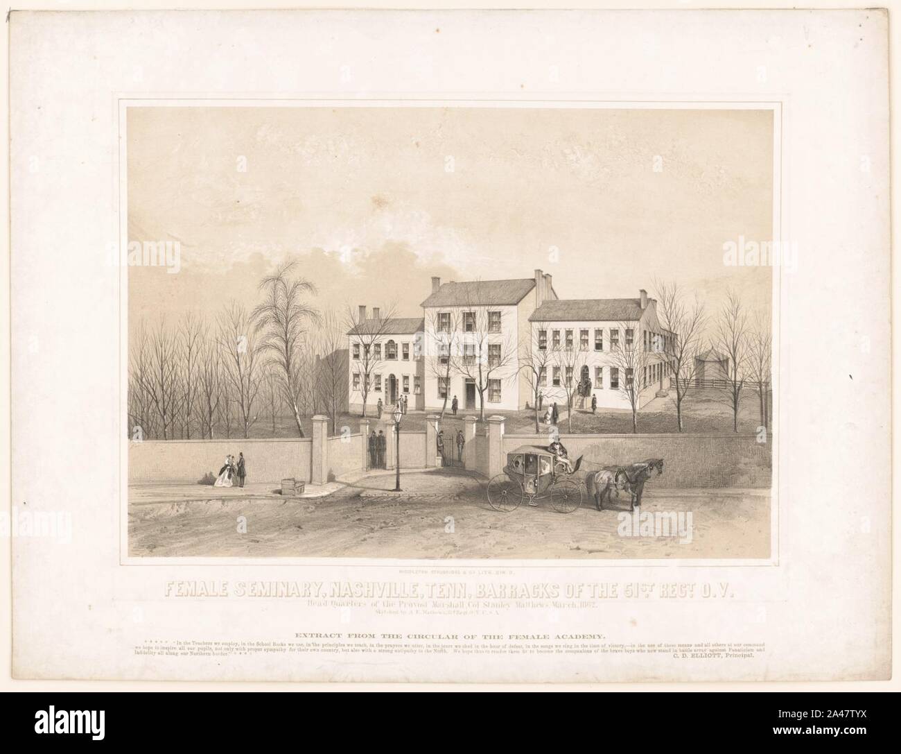Female Seminary, Nashville, Tenn., barracks of the 51st regt. O.V ...
