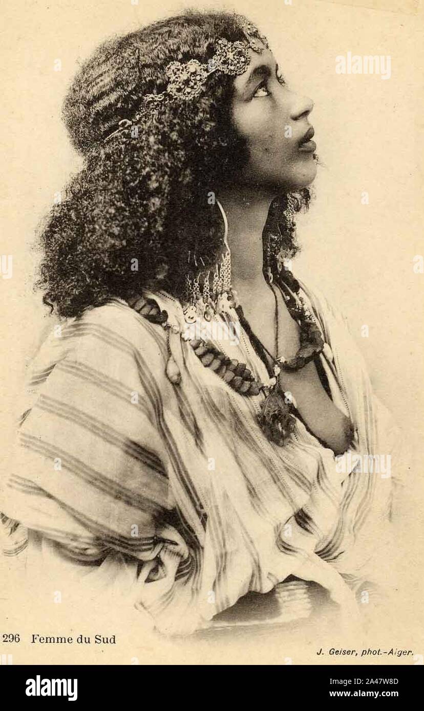 Femme du Sud, n° 296, J. Geiser, début du 20e siècle, carte postale ...