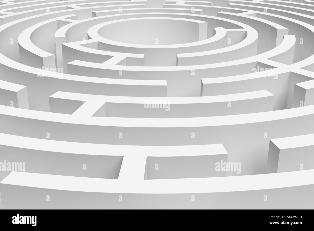 3D rendering of the white round maze consruction approximated. 3D ...