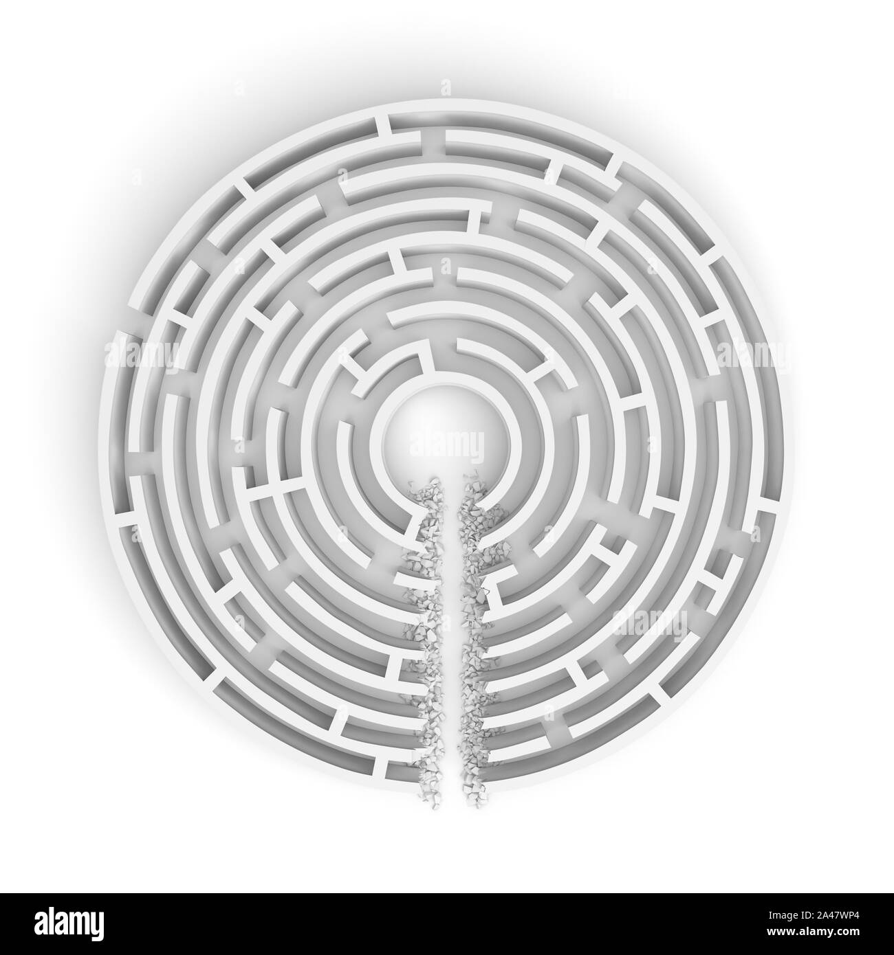 Render of a maze Black and White Stock Photos & Images - Alamy