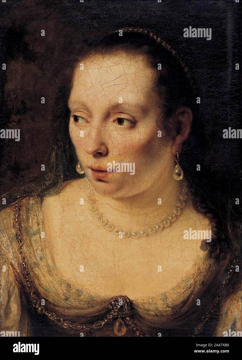 Ferdinand Bol - Portrait of a Lady Stock Photo - Alamy