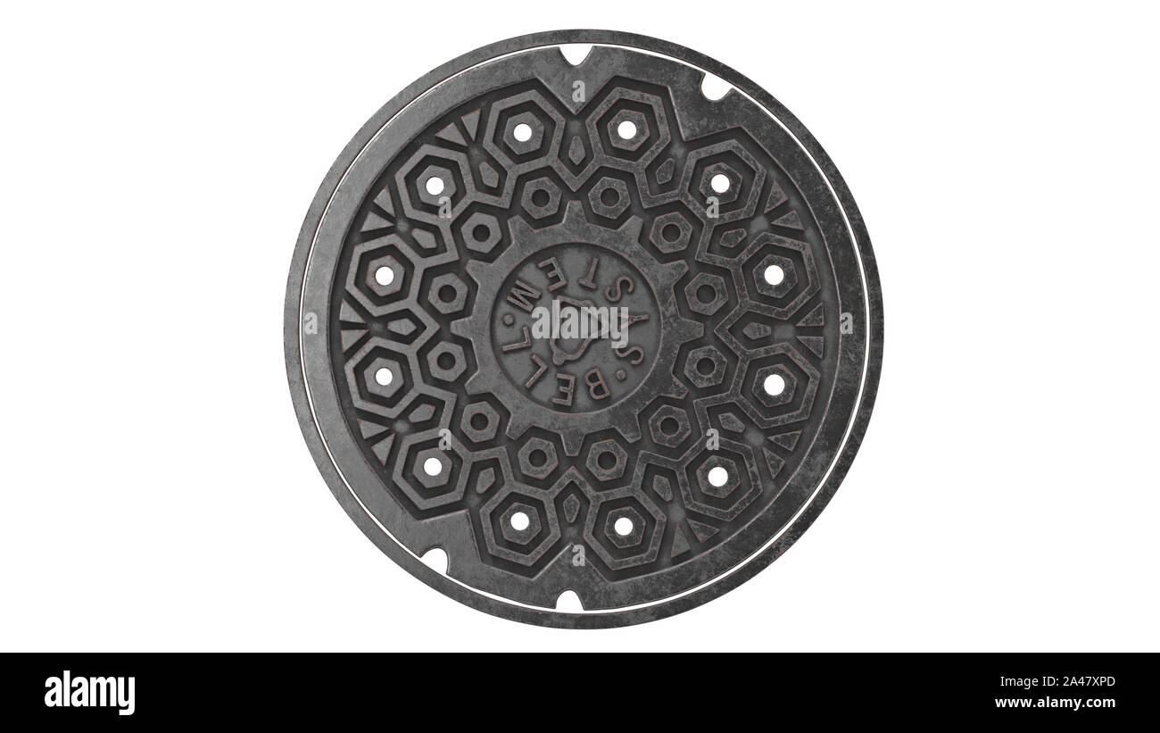 Manhole cover Cut Out Stock Images & Pictures - Alamy