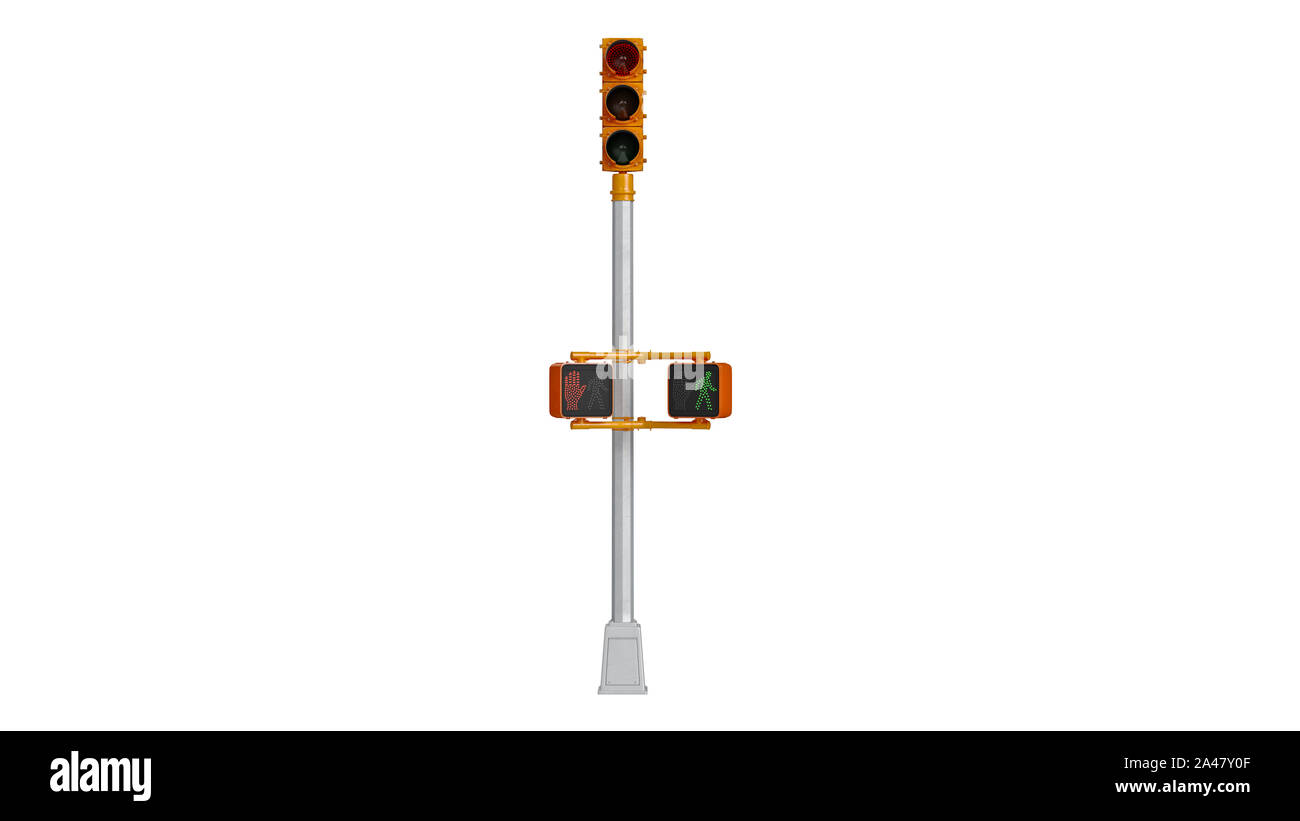 Traffic light yellow sign stoplight. 3D rendering Stock Photo - Alamy