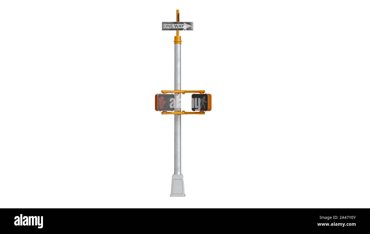 Traffic light yellow sign stoplight. 3D rendering Stock Photo - Alamy