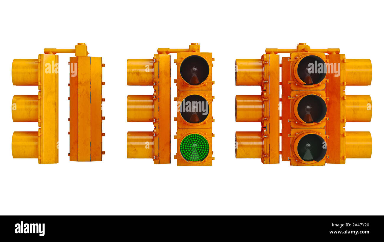 Traffic light yellow sign stoplight. 3D rendering Stock Photo - Alamy