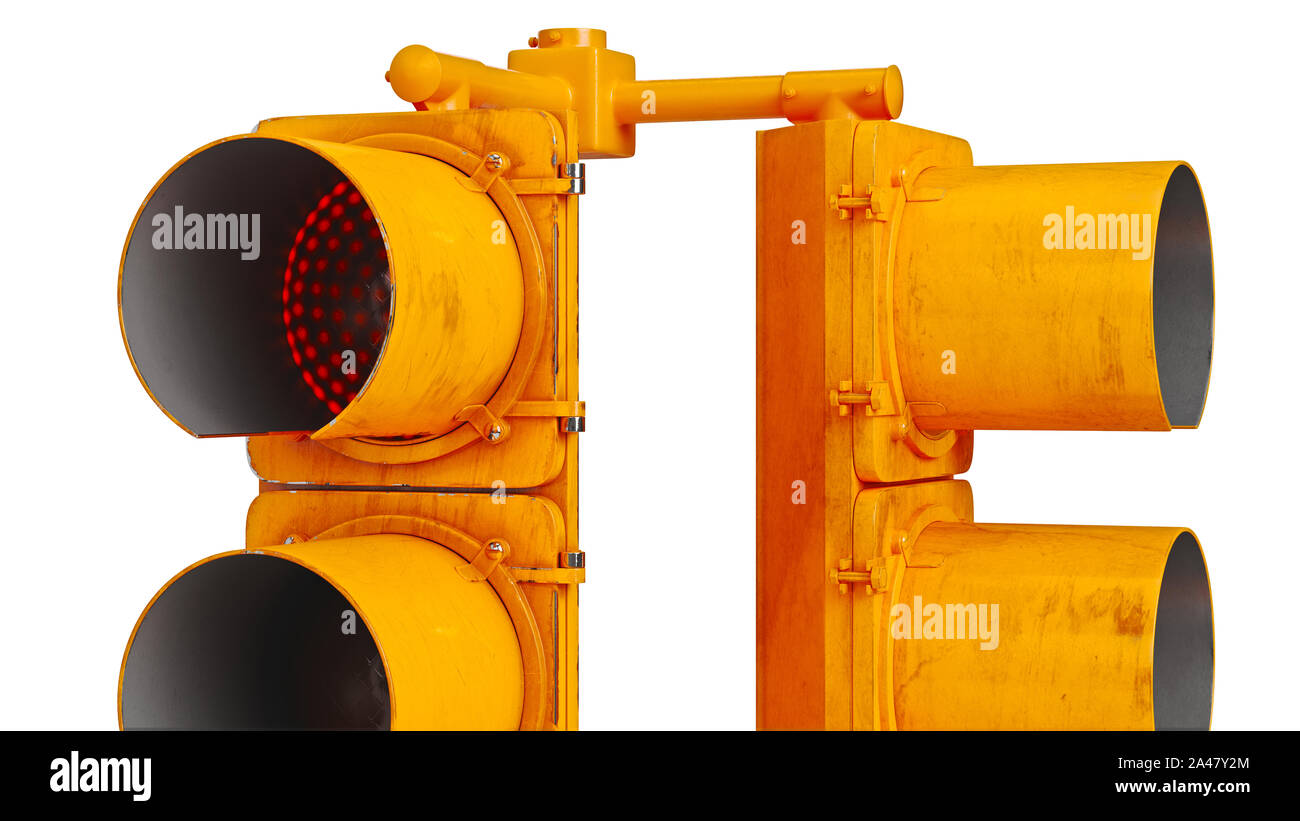 Traffic light yellow sign stoplight. 3D rendering Stock Photo - Alamy