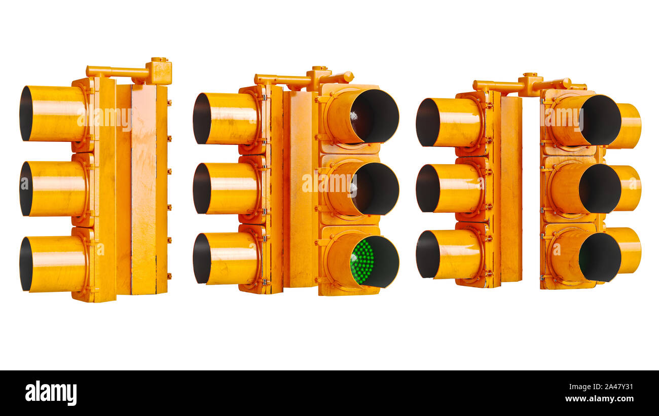 Traffic light yellow sign stoplight. 3D rendering Stock Photo - Alamy