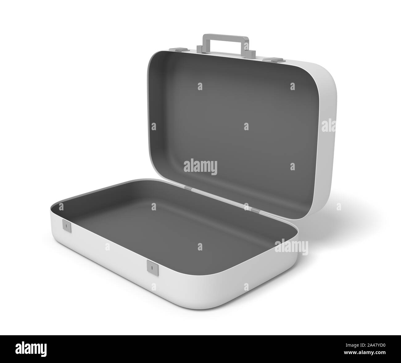 3d rendering of an open empty medical box isolated on white background ...