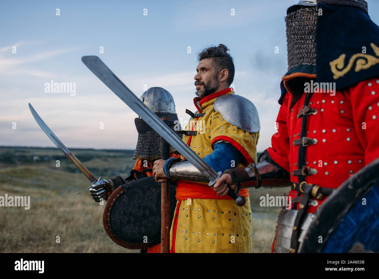 Armored combat axe fight hi-res stock photography and images - Alamy