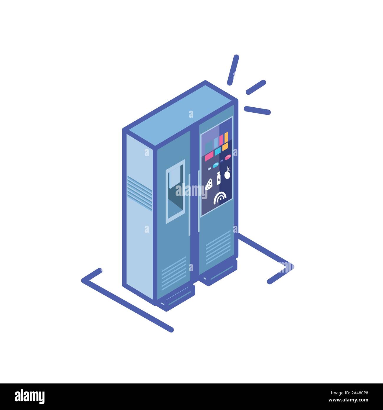 smart fridge in white background vector illustration design Stock ...