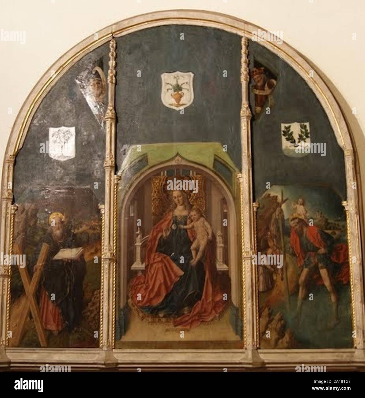 Fernando gallego-tríptico de la virgen de la rosa-salamanca Stock Photo ...