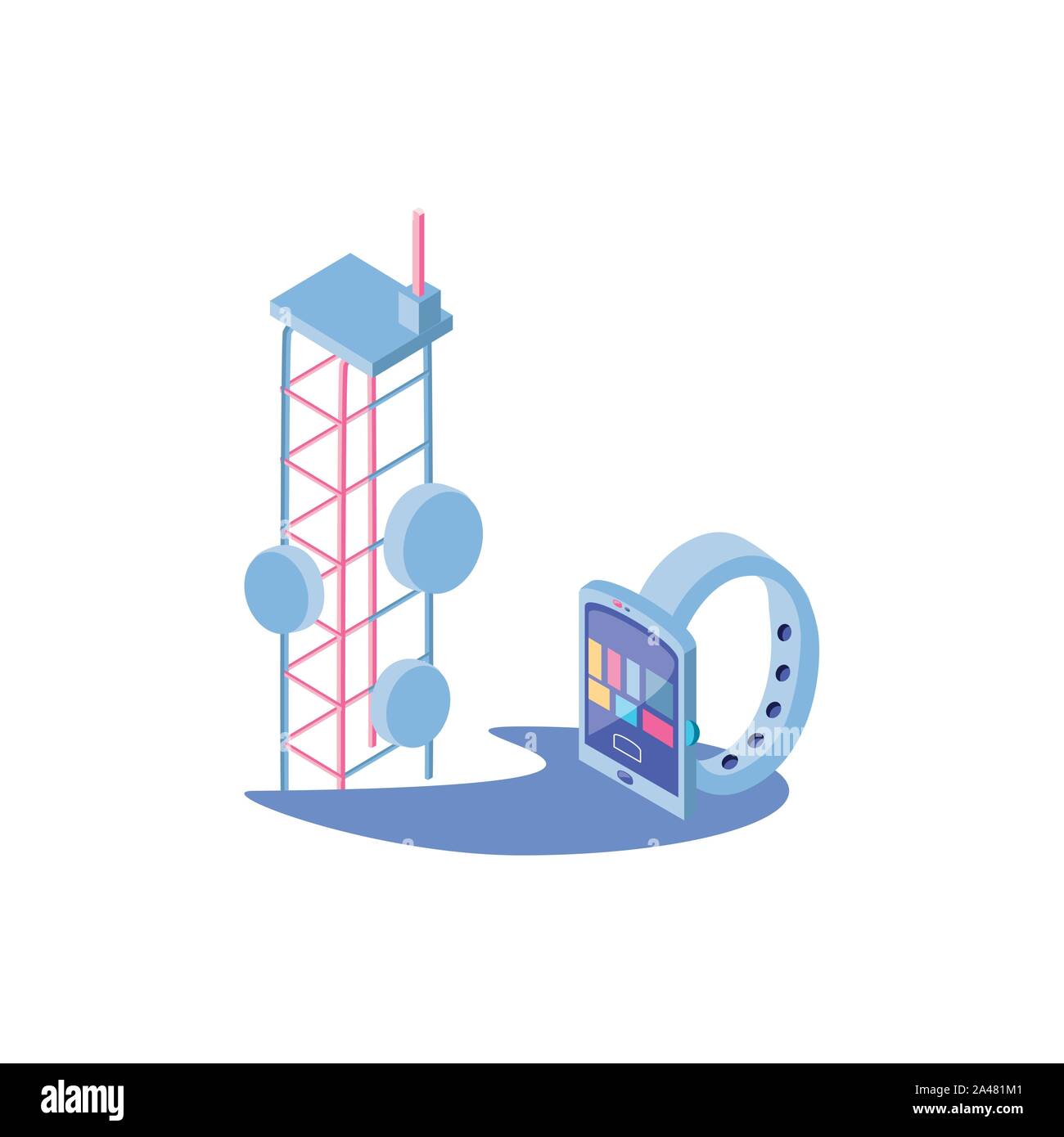 Mobile watch tower Stock Vector Images - Alamy