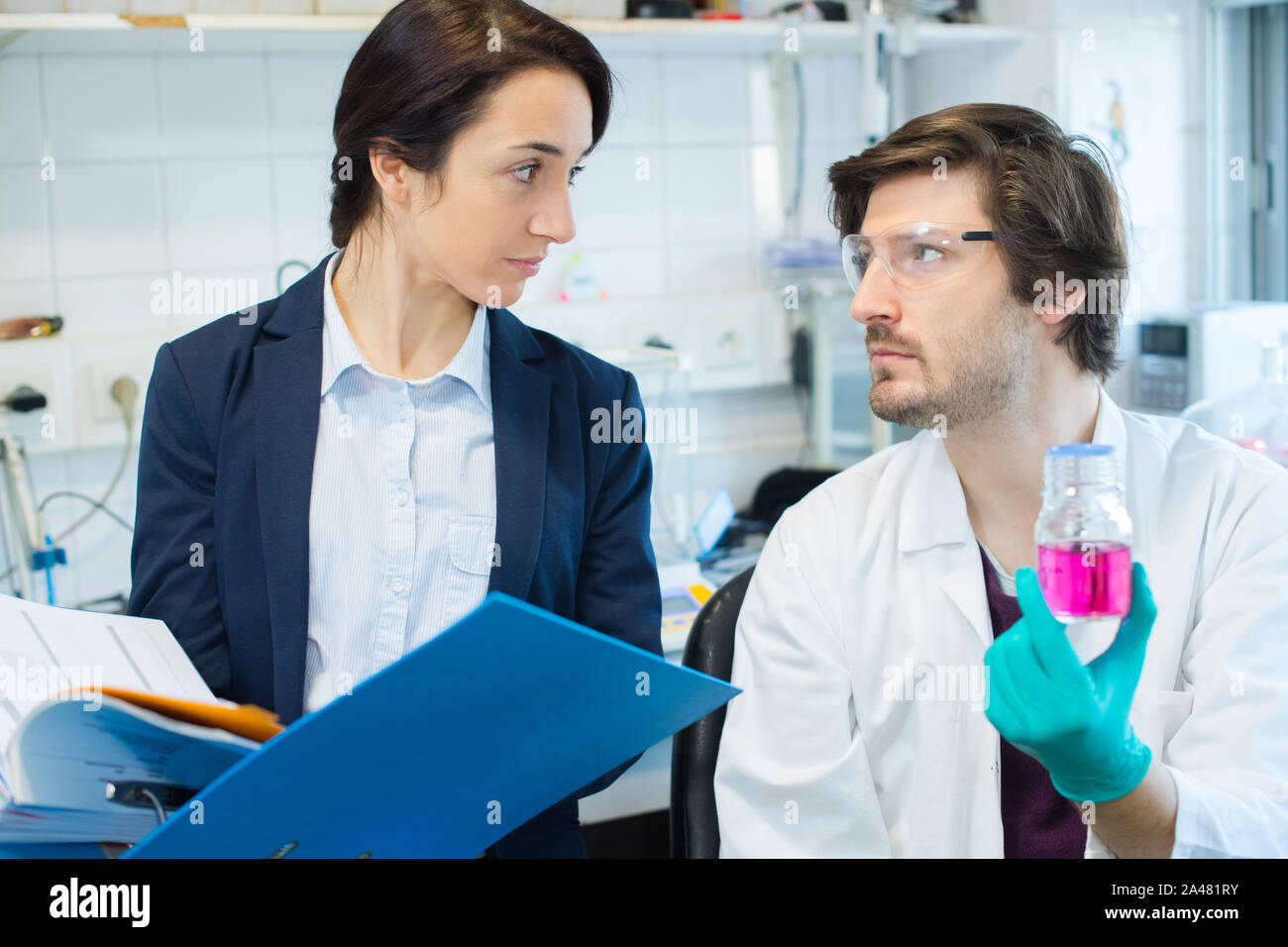 Chemical engineer working on oil hi-res stock photography and images ...