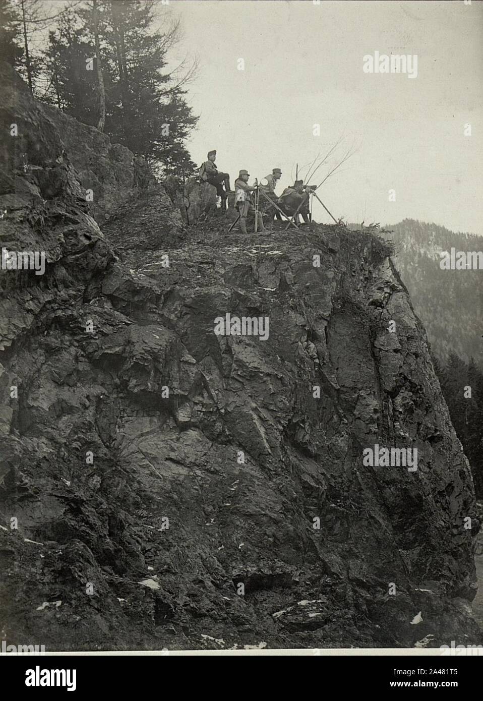 Fernsignal Patrouille. Optische Station für Nacht mit Zeiss Apparat bei ...