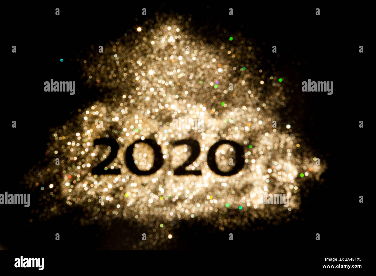Happy New Year 2020. Creative Collage of numbers two and zero made up ...