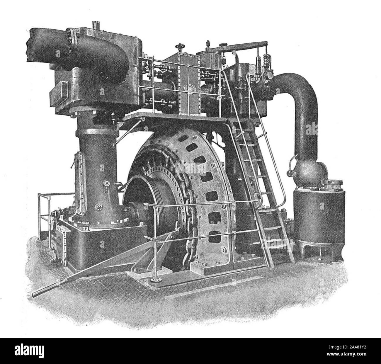 Ferranti two-phase generator set (Rankin Kennedy, Electrical ...