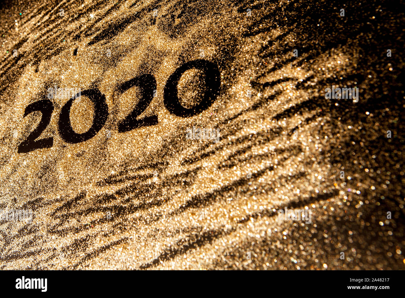 Happy New Year 2020. Creative Collage of numbers two and zero made up ...