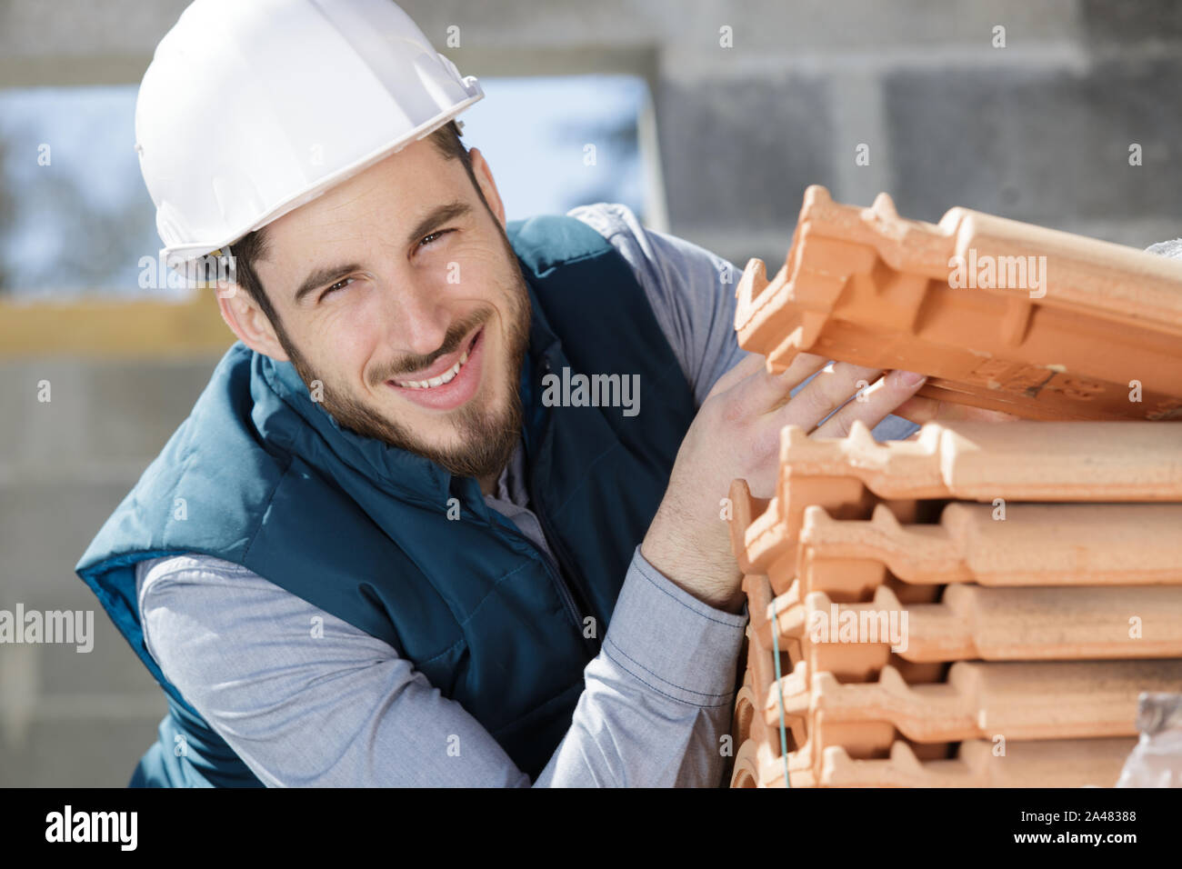 Man tiling hi-res stock photography and images - Alamy