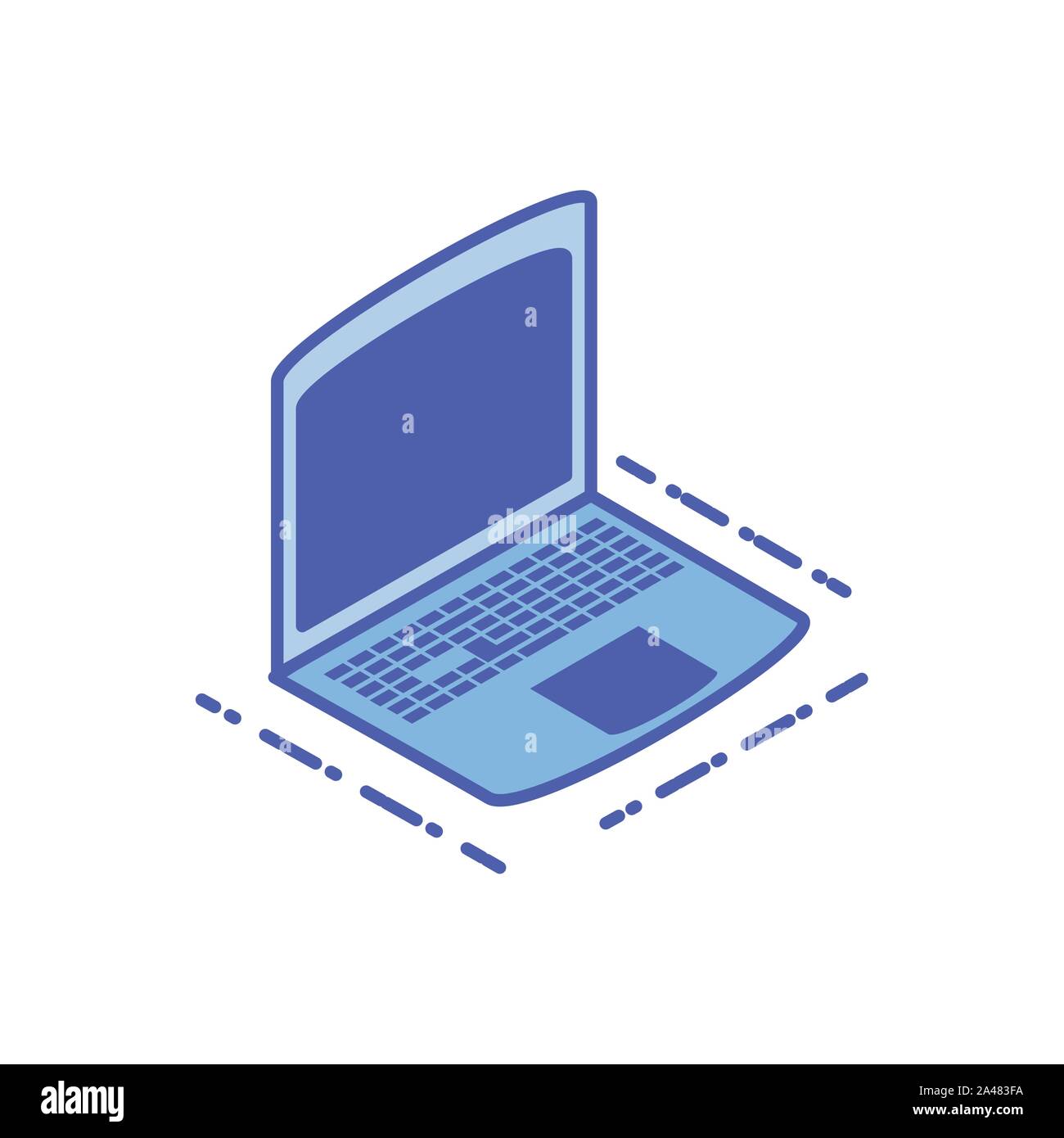 open laptop on white background vector illustration design Stock Vector ...