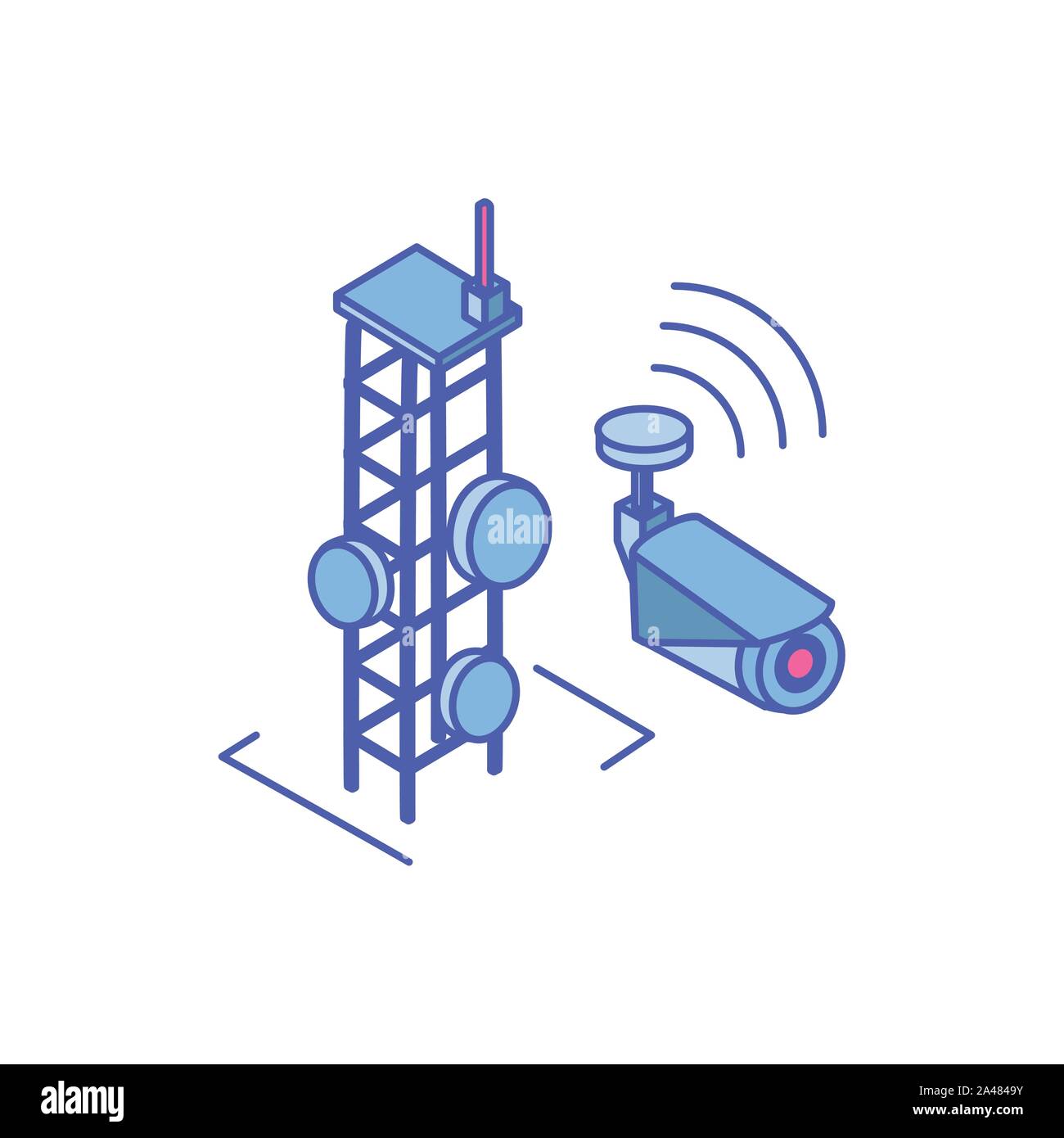 Illustration cartoon cctv security camera hi-res stock photography and ...